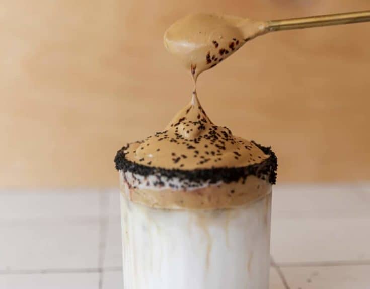 Malted Mocha Dalgona Coffee - Tiny Kitchen Divas