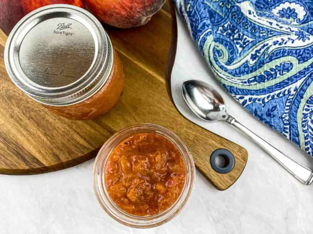 Easy Sweet and Savory Peach Compote - Tiny Kitchen Divas